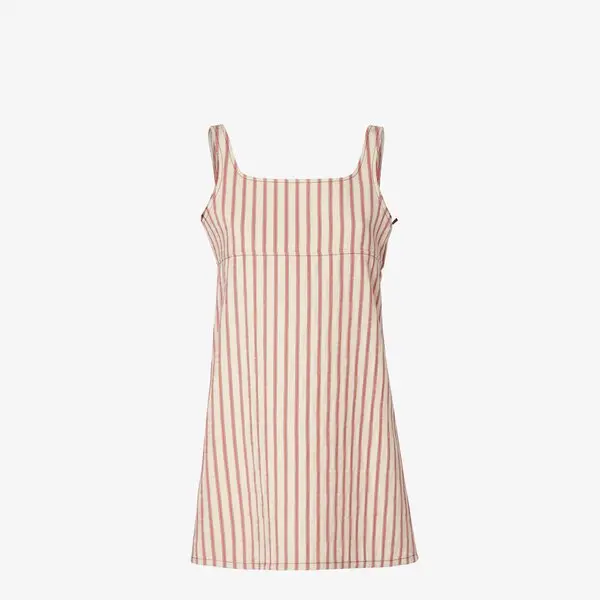 Fendi Ff Denim Mini Dress - Red