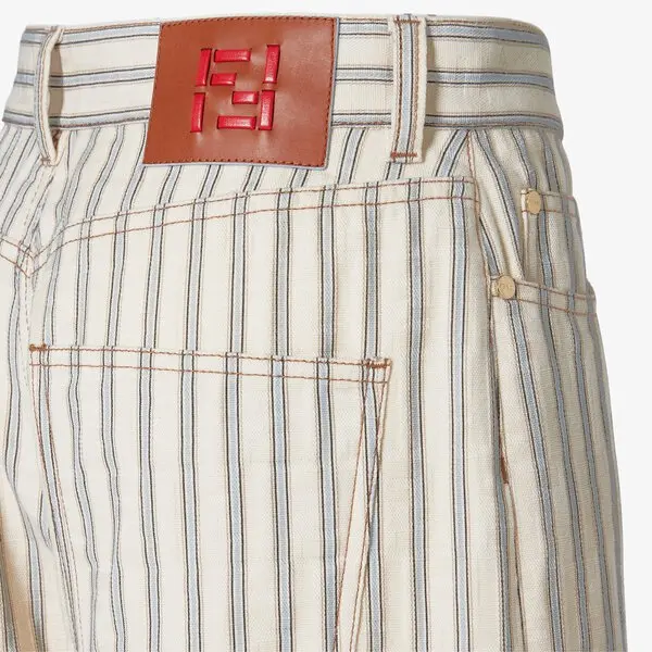 Fendi Ff Denim Wide Leg Jeans