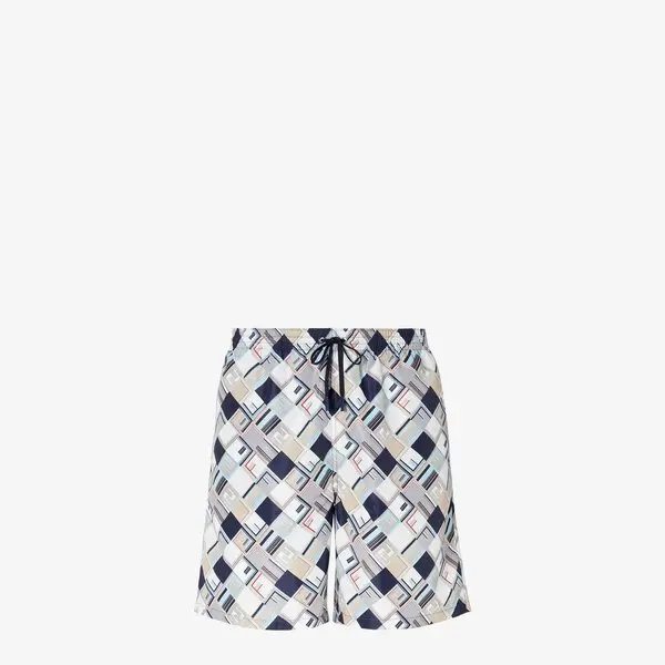 Fendi Ff Check Motif Swim Shorts - Multicolour