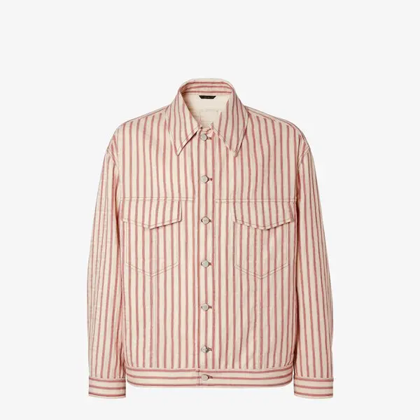 Fendi Oversized Ff Denim Jacket - Red
