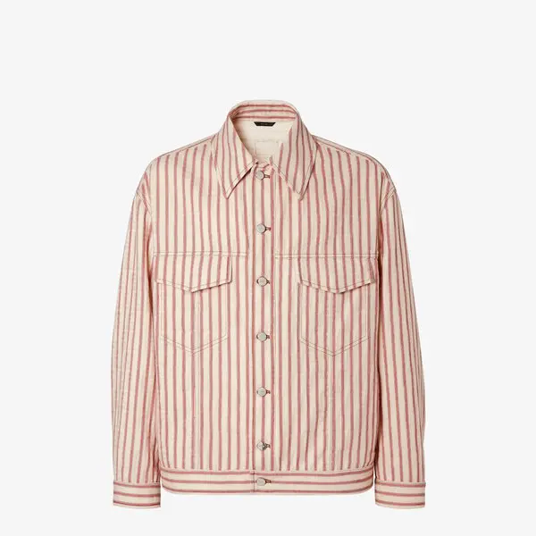 Fendi Oversized Ff Denim Jacket - Red