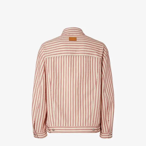 Fendi Oversized Ff Denim Jacket - Red
