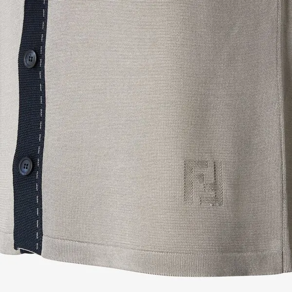 Fendi Short-sleeved Cardigan With Ff Logo