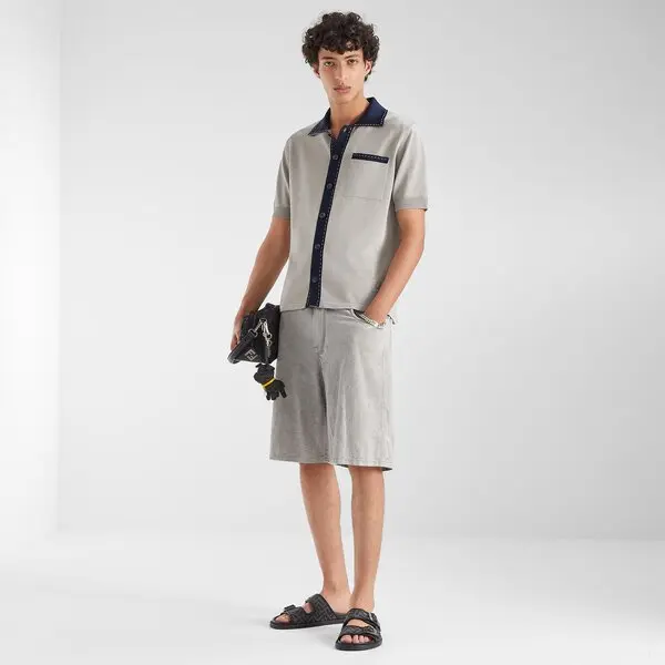 Fendi Short-sleeved Cardigan With Ff Logo