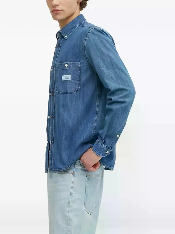 Marc O'polo Buttoned Patch-pocket Shirt - Blue