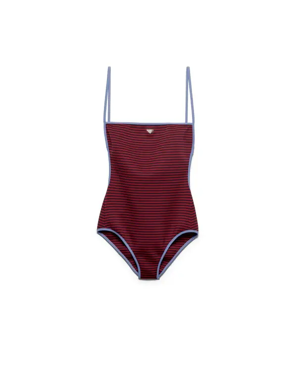 Prada One-piece Interlock Jerey Wimuit - Red