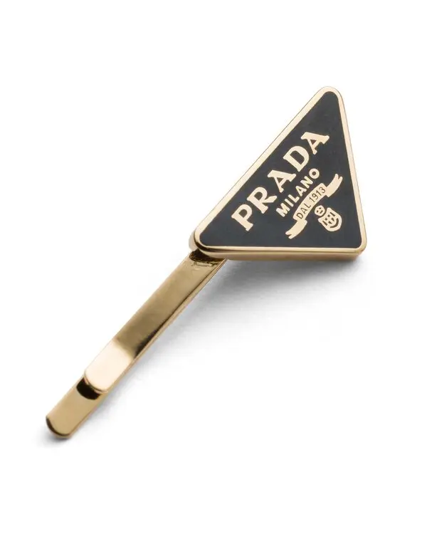 Prada Metal Hair Clips - Black