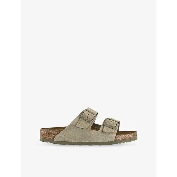 BIRKENSTOCK Arizona Two-strap Suede Sandals - Faded Khaki Suede