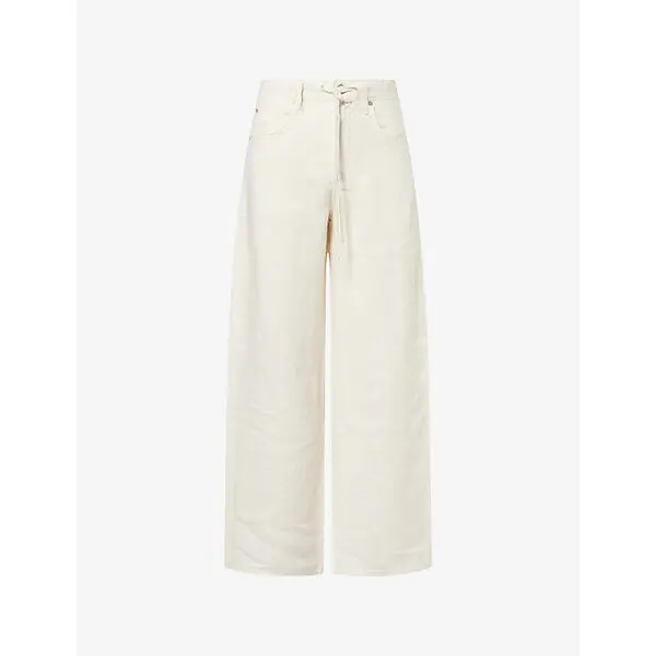 Citizens Of Humanity Brynn Drawstring Linen Trousers - Vanilla (cream)