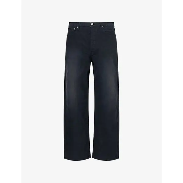 Visvim Fluxus Wide-leg Cotton Trousers - Black