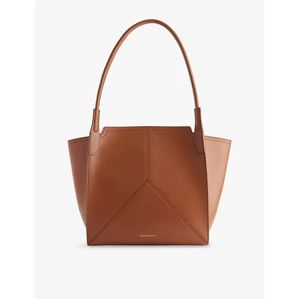 Victoria Beckham Leather Tote Bag - Dark Tan