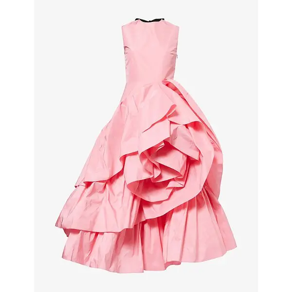 ROKSANDA Ruffled Sleeveless Woven Midi Dress - Rose