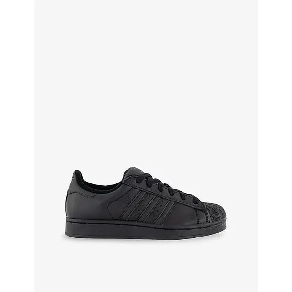 Adidas Superstar Ii Leather Trainers - Black Black Black