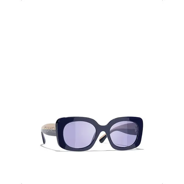 Chanel Ch5563b Square-frame Sunglasses - Blue
