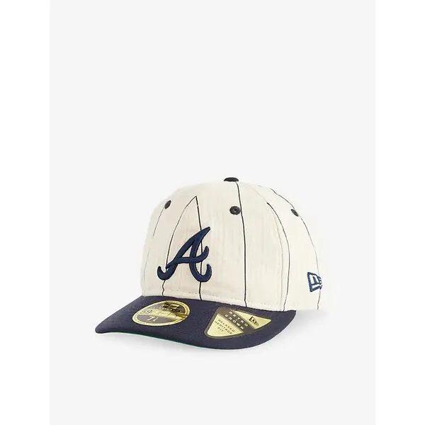 New Era 59fifty Atlanta Braves Mlb Cotton Baseball Cap - Navy