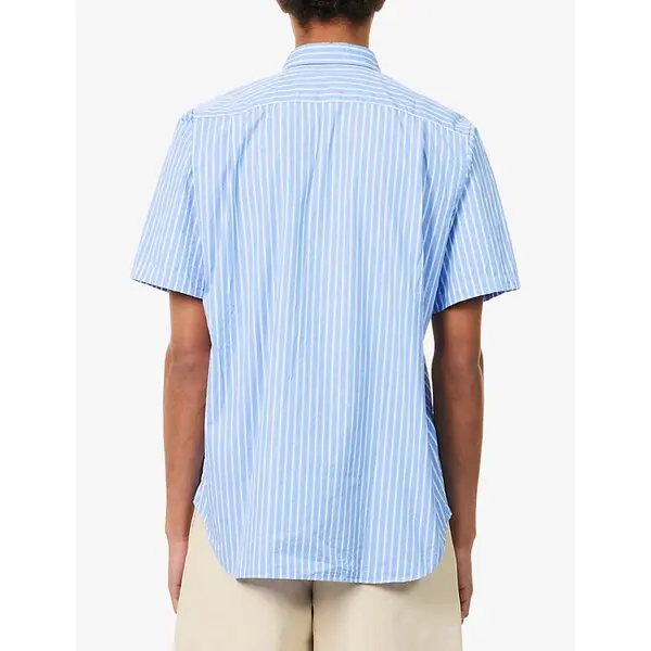 Play Comme Des Garcon D Embroidered-logo Cotton Shirt