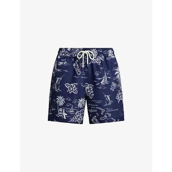Polo Ralph Lauren Traveller Tropical-print Swim Shorts - Blue Polo Palms