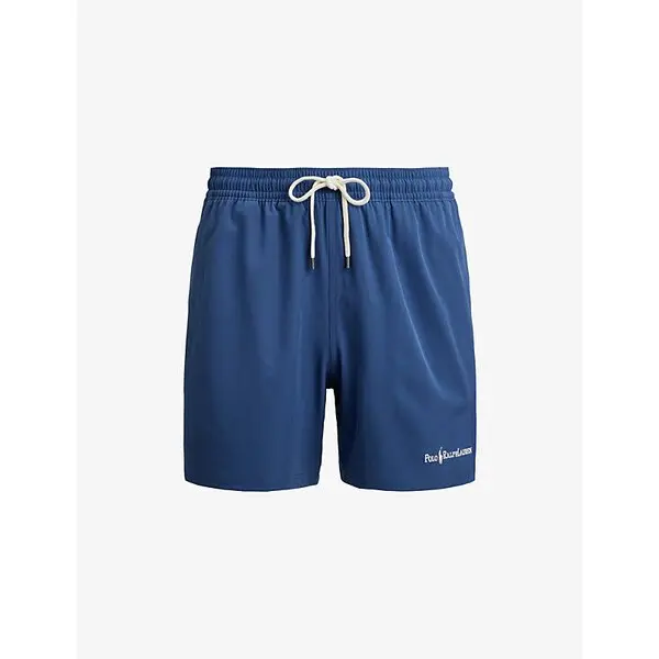 Polo Ralph Lauren Brand-embroidered Drawstring-waist Swim Shorts - Chambray Blue