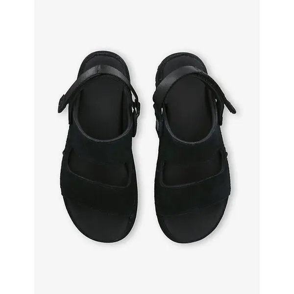 UGG Goldenstar Glide Suede Sandals - Black