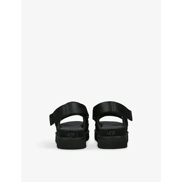 UGG Goldenstar Glide Suede Sandals - Black