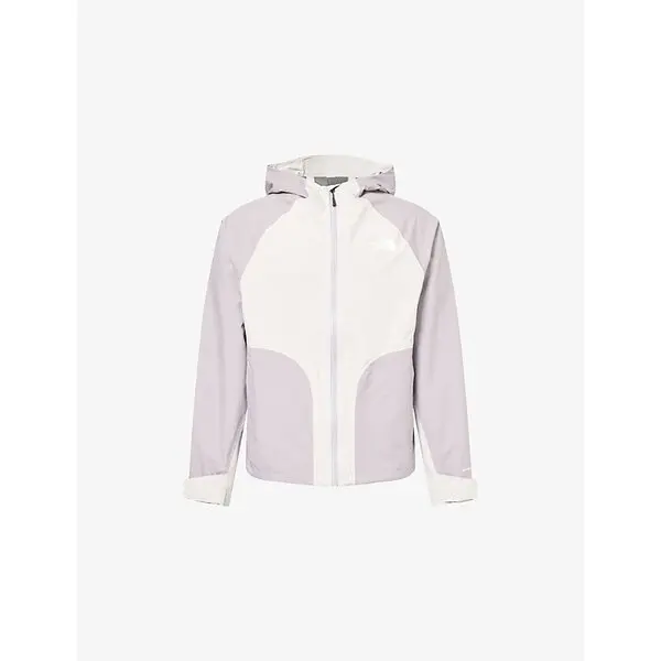 The North Face Logo-print Panelled Shell Rain Jacket - Ashes Of Roses Grey/tra