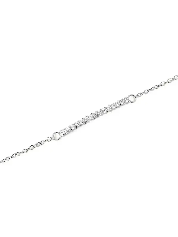 DANIEL WELLINGTON Tone Cubic Zirconia Bar Bracelet - Silver