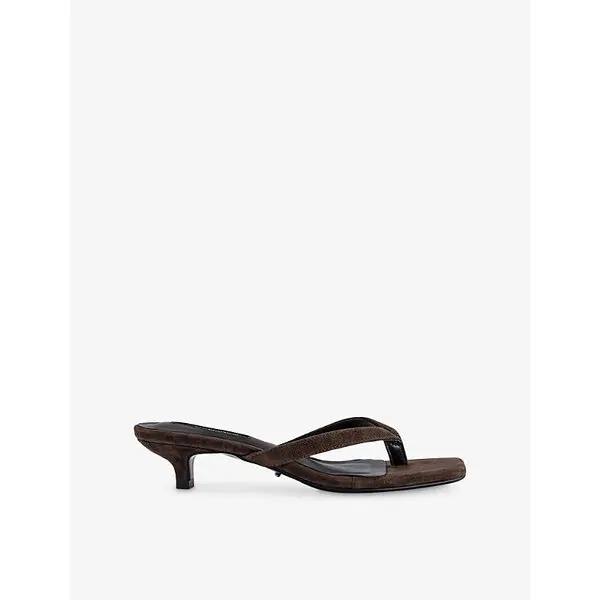 TONY BIANCO Annie Suede Heeled Sandals - Espresso Suede