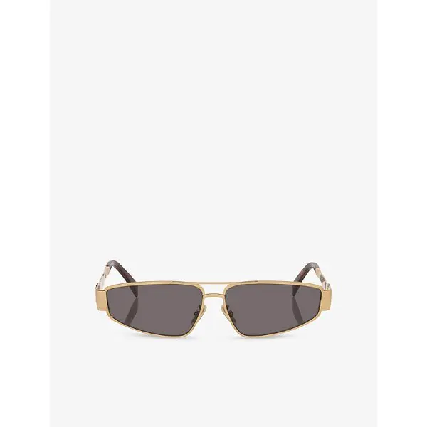 Celine Square-frame Metal Sunglasses - Yellow