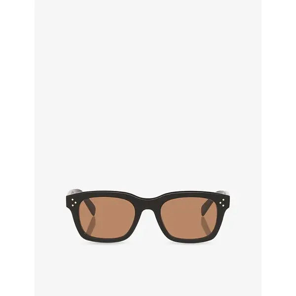 Celine Acetate Rectangle Sunglasses - Black