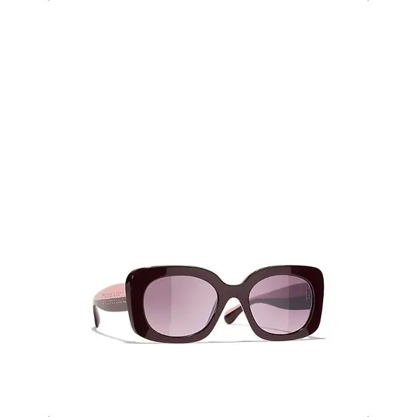Chanel Ch5563b Square-frame Sunglasses - Red