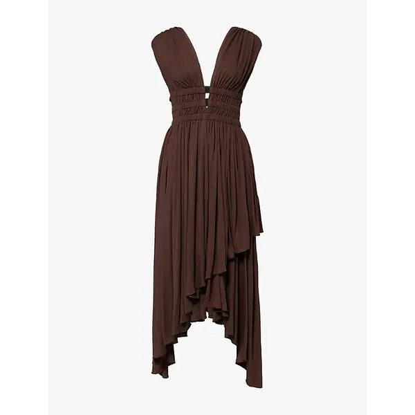 Alaïa Jersey Midi Dress - Chocolat