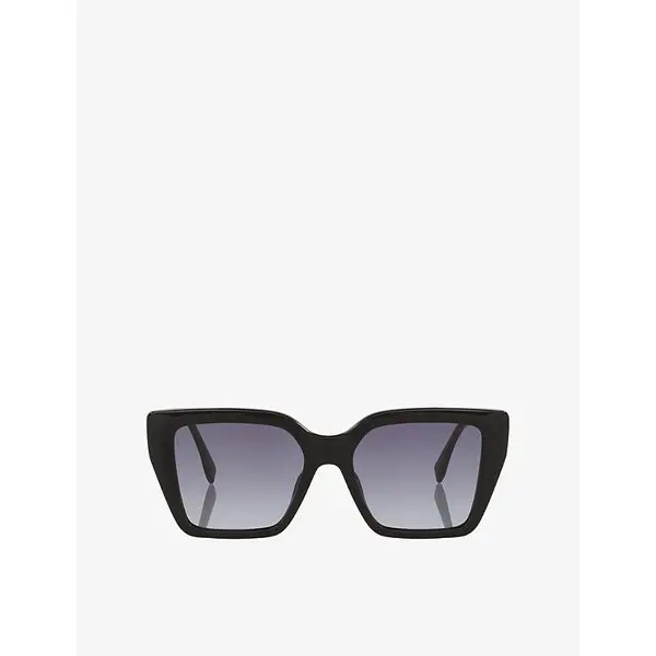 Fendi Fe40161i Ff Diamonds Square-frame Acetate Sunglasses - Black