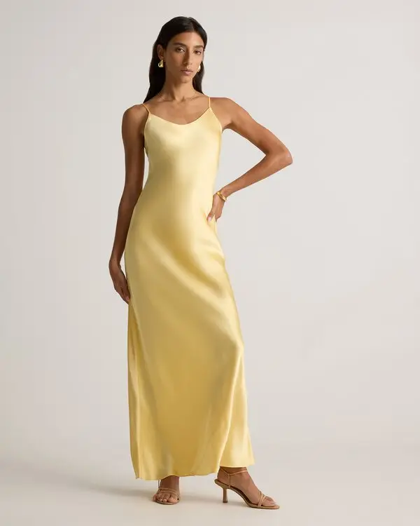 Quince Maxi Slip Dress - Butter Yellow