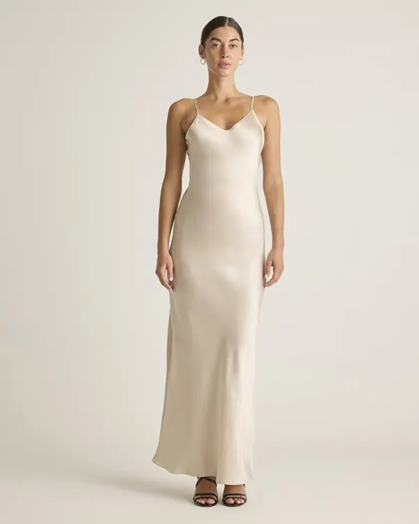 Quince Maxi Slip Dress - Champagne