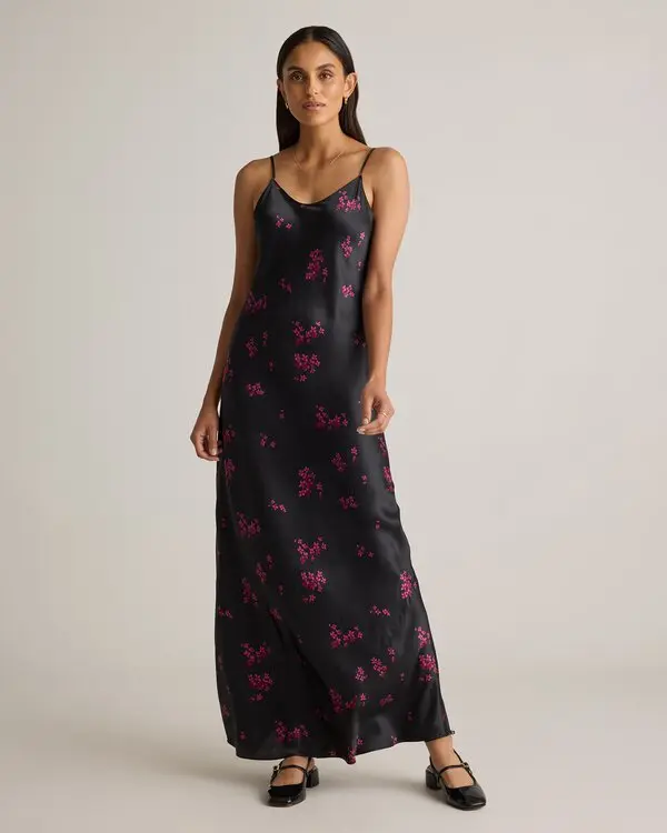Quince Maxi Slip Dress - Garnet Garden