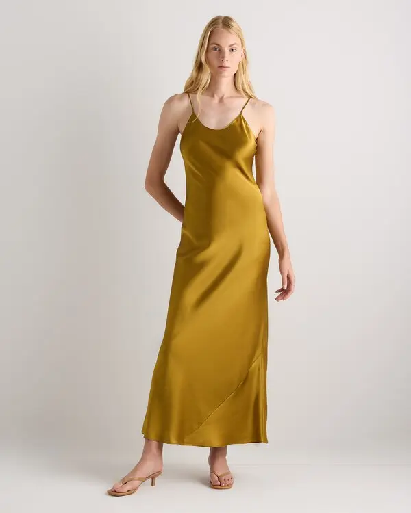 Quince Maxi Slip Dress - Mineral Yellow