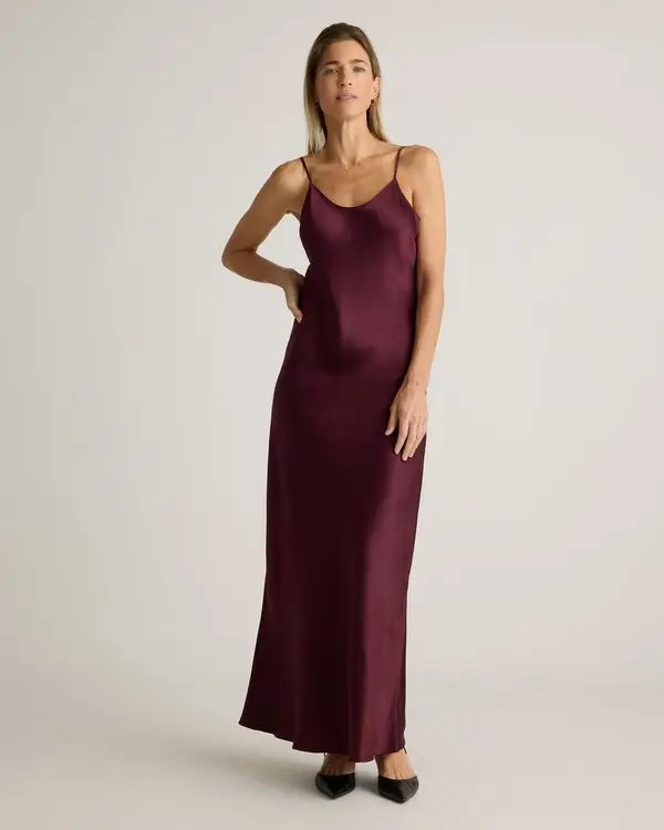 Quince Maxi Slip Dress - Wine Tasting Red