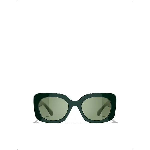 Chanel Ch5563b Square-frame Acetate Sunglasses - Green
