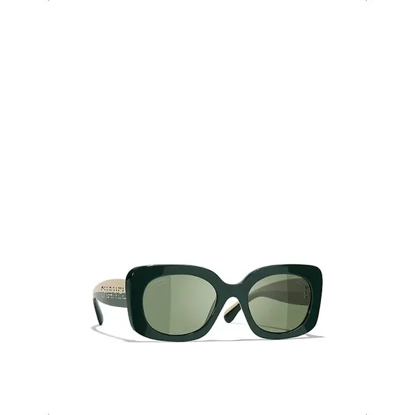 Chanel Ch5563b Square-frame Sunglasses - Green