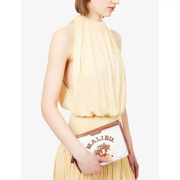 ANYA HINDMARCH Raffia Malibu Pochette