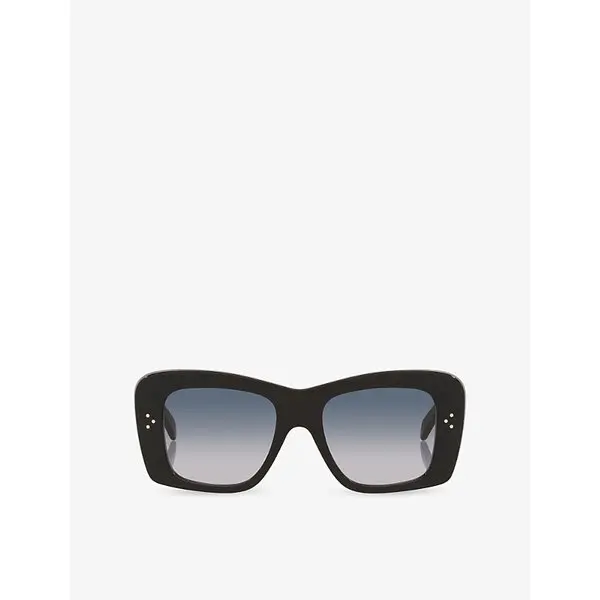 Celine Cl40321i 3-dots Square-frame Acetate Sunglasses - Black