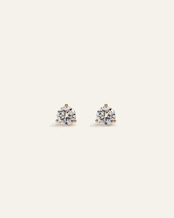 Quince 14k Gold Lab Grown Diamond Martini Stud Earrings - Yellow Gold