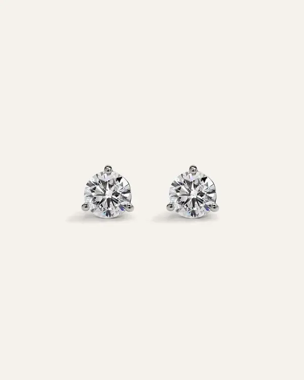 Quince 14k Gold Lab Grown Diamond Martini Studs 2ctw - White Gold