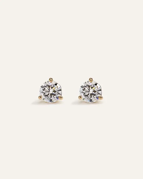 Quince 14k Gold Lab Grown Diamond Martini Stud Earrings - Yellow Gold