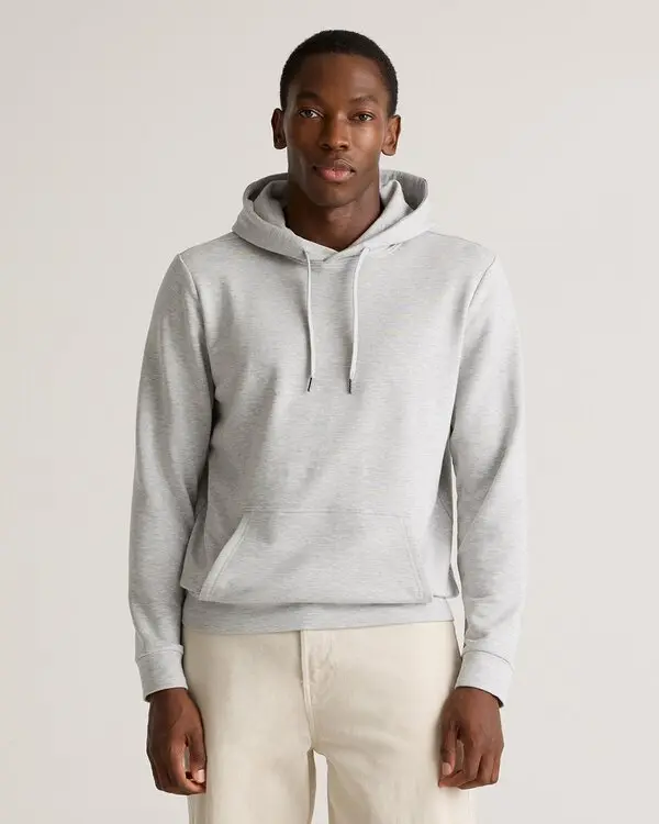 Quince Supersoft Fleece Pullover Hoodie - Heather Grey