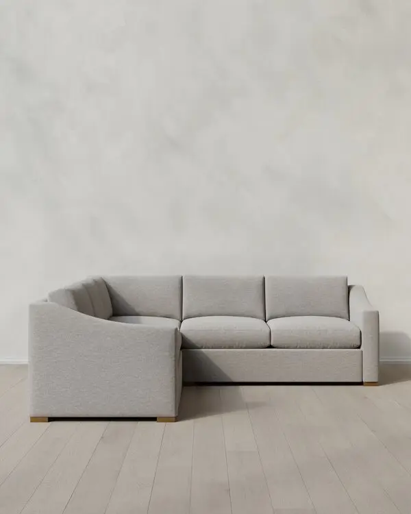 Quince Hollis Slope Arm L Sectional - Fog