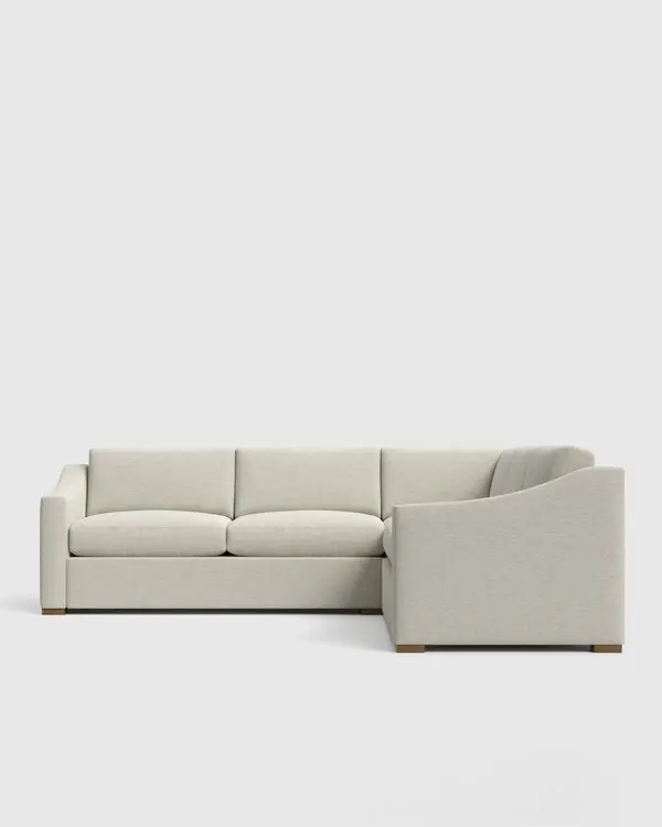 Quince Hollis Slope Arm L Sectional - Ivory