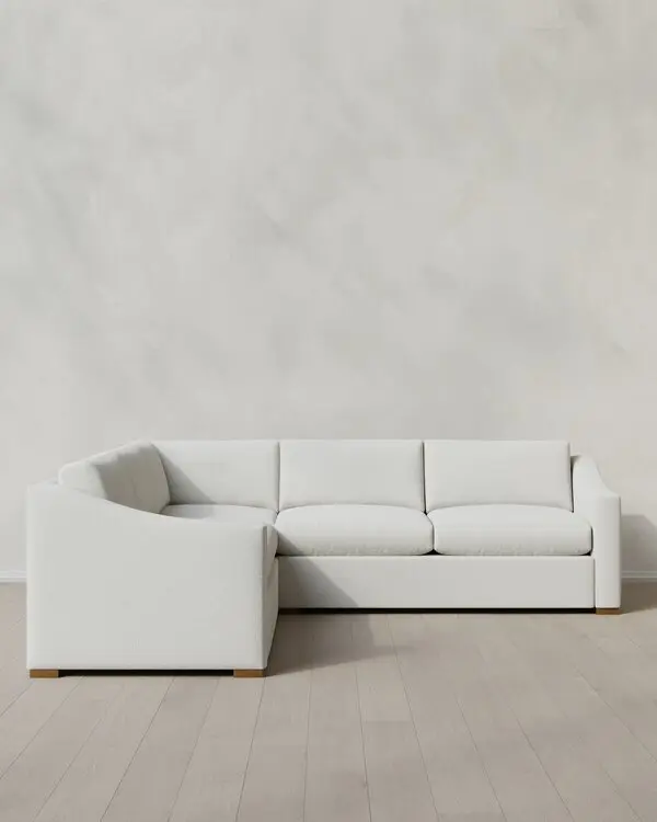 Quince Hollis Slope Arm L Sectional - Snow