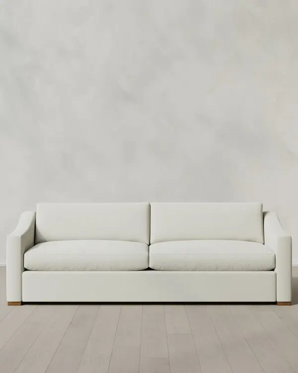 Quince Hollis Slope Arm Sofa - Ivory
