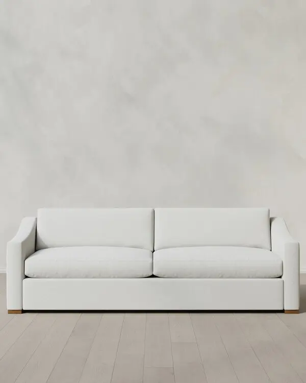 Quince Hollis Slope Arm Sofa - Snow